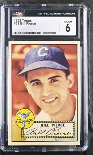 1952 TOPPS #98 BILLY PIERCE 6 EX/NM WHITE SOX 165 | eBay