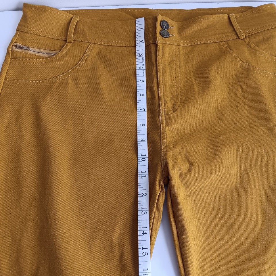 Holic Jean Plus Size 3X Mustard Yellow Stretchy Straight Leg 4-Pocket ...