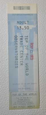 C73*WTC TICKET 8/27/2001 at 17:02 PM 16 DAYS BEFORE THE ATTACK | eBay