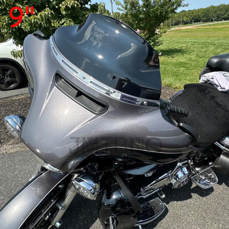 4" 7" 9" Wave Windshield For Harley Touring Street Glide Ultra Electra ...