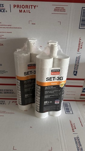 SIMPSON STRONG TIE Set-3G (2) -22OZ Epoxy Tie Cartridge with Nozzle EXP ...