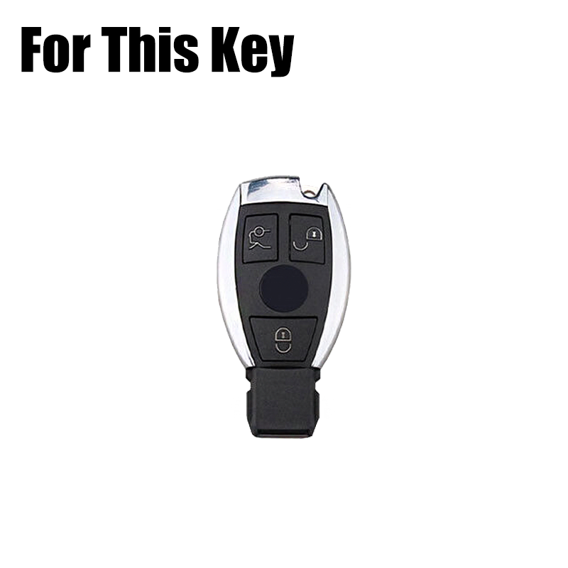 Zinc Alloy Leather Car Key Case cover For Mercedes Benz GLS GLK E SLK A ...