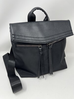 Botkier New York Trigger Mini Backpack - Black Polyester - 9"h x 10"w x ...