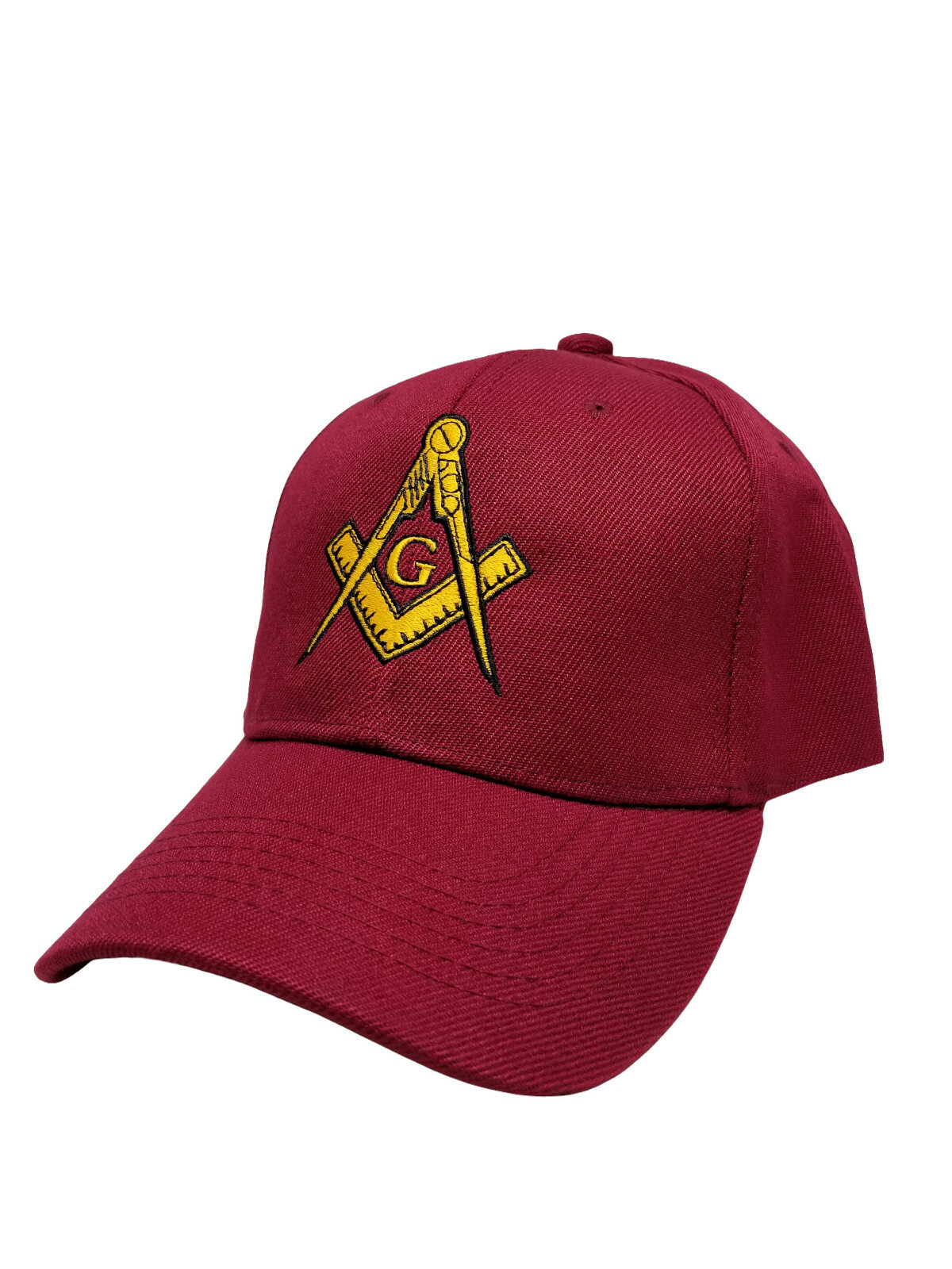 Mason Baseball Cap Freemasons Maroon Masonic Hat Masons, Compass and ...