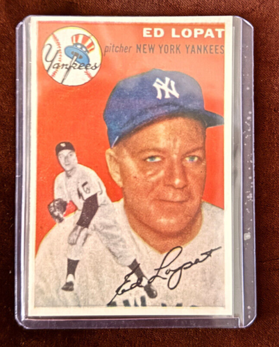 1954 Sports Illustrated Topps Preview Paper Card Insert #5 Ed Lopat NY ...