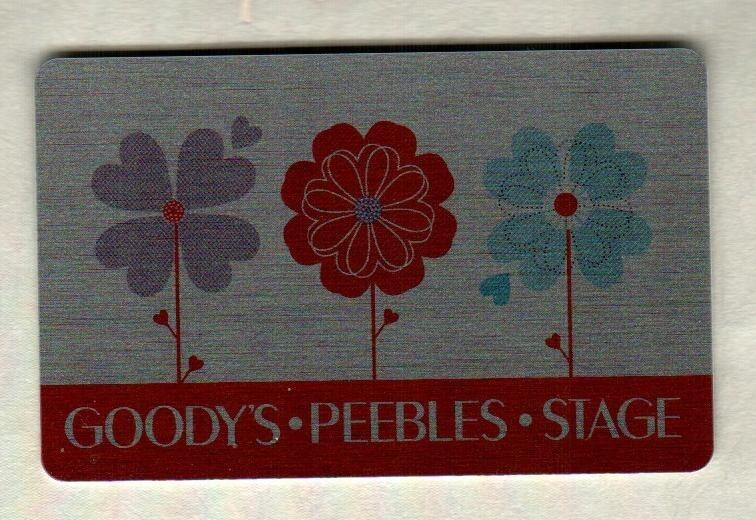 GOODY'S-PEEBLES-STAGE Flowers 2009 Gift Card ( $0 ) | eBay