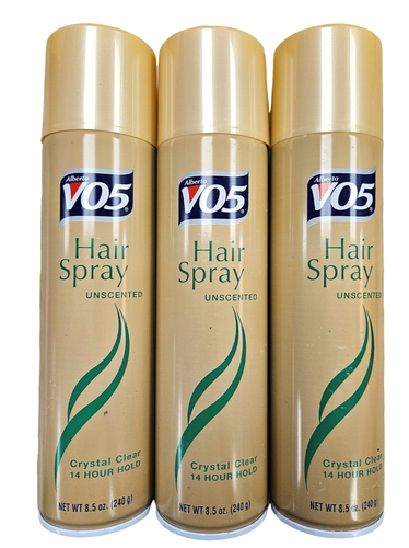 Vo5 Hair Spray UNSCENTED 14 Hour Hold 8.5oz ( 3 pack ) gold NEW LOOK ...