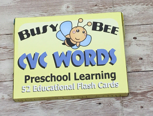Busy Bee Preschool Learning - 52 Educational Flash Cards -CVC Words | eBay