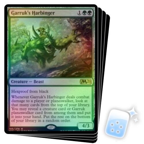 FOIL GARRUK'S HARBINGER X4 Core Set 2021 M21 Magic MTG MINT CARD | eBay