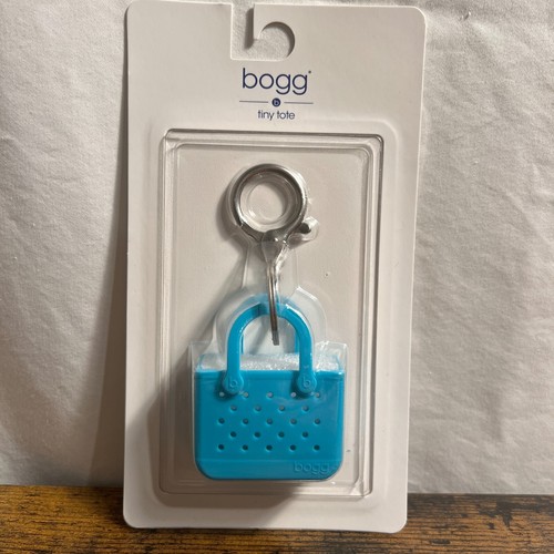 BOGG Tiny Tote keychain & clip-on bag charm Bright Blue Teal NEW bogg ...