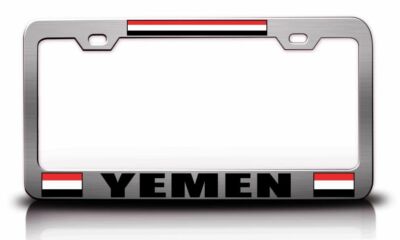 YEMEN Flag Steel License Plate Frame | eBay