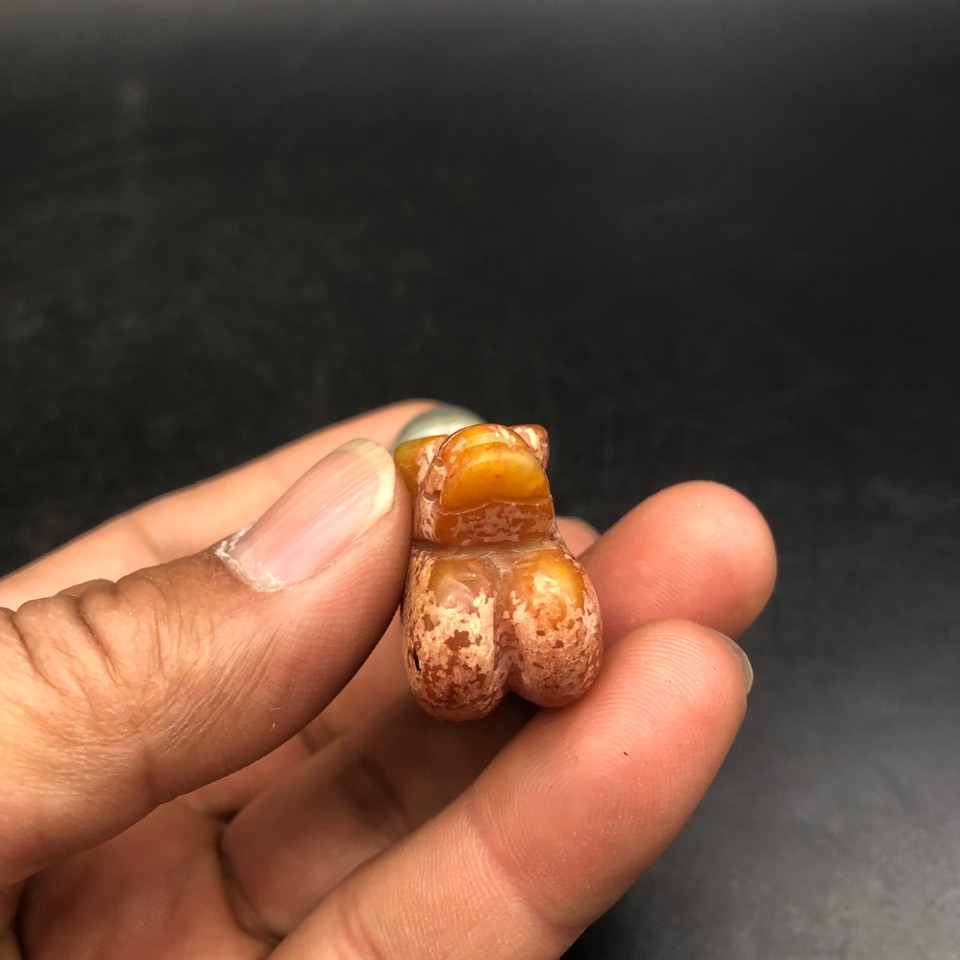 Old Hongshan Culture Jade Hand-Carved Dragon Head penis Amulet Pendants ...