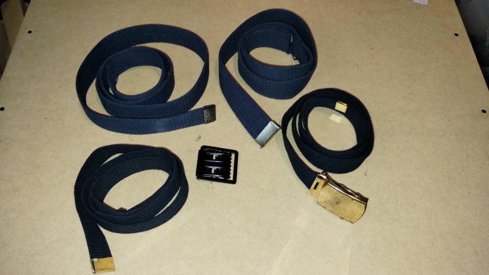 Used Lot Of 4 Military Belts All Used 2 USAF Blue And Two Black Female ...