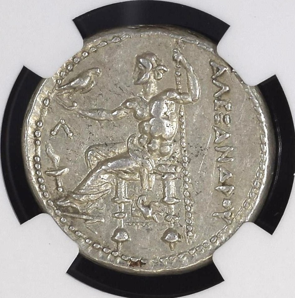 MACEDONIAN Alexander the Great III NGC Ch AU Tetradrachm Ancient Greek ...