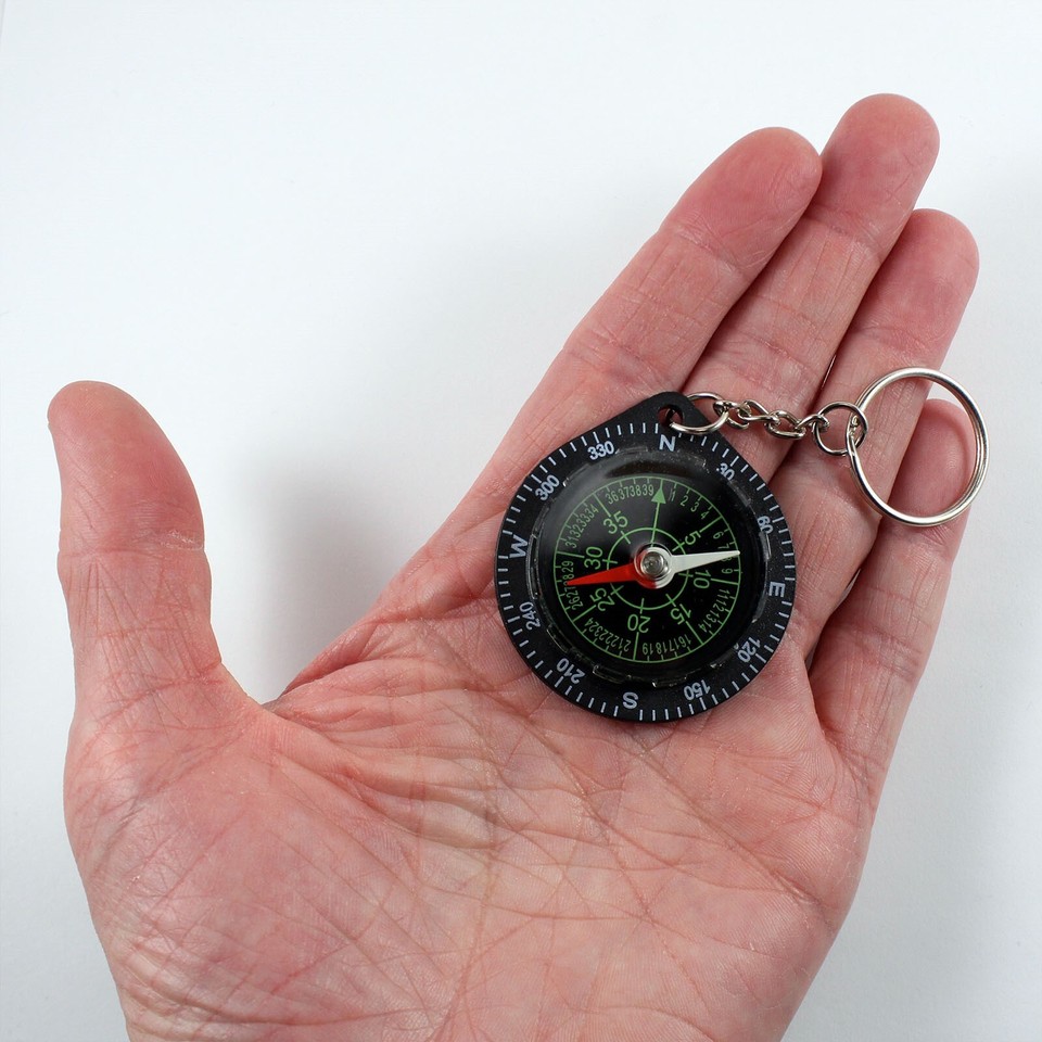 Mini Compass Keychain Portable Hiking Survival Camping Keychain | eBay