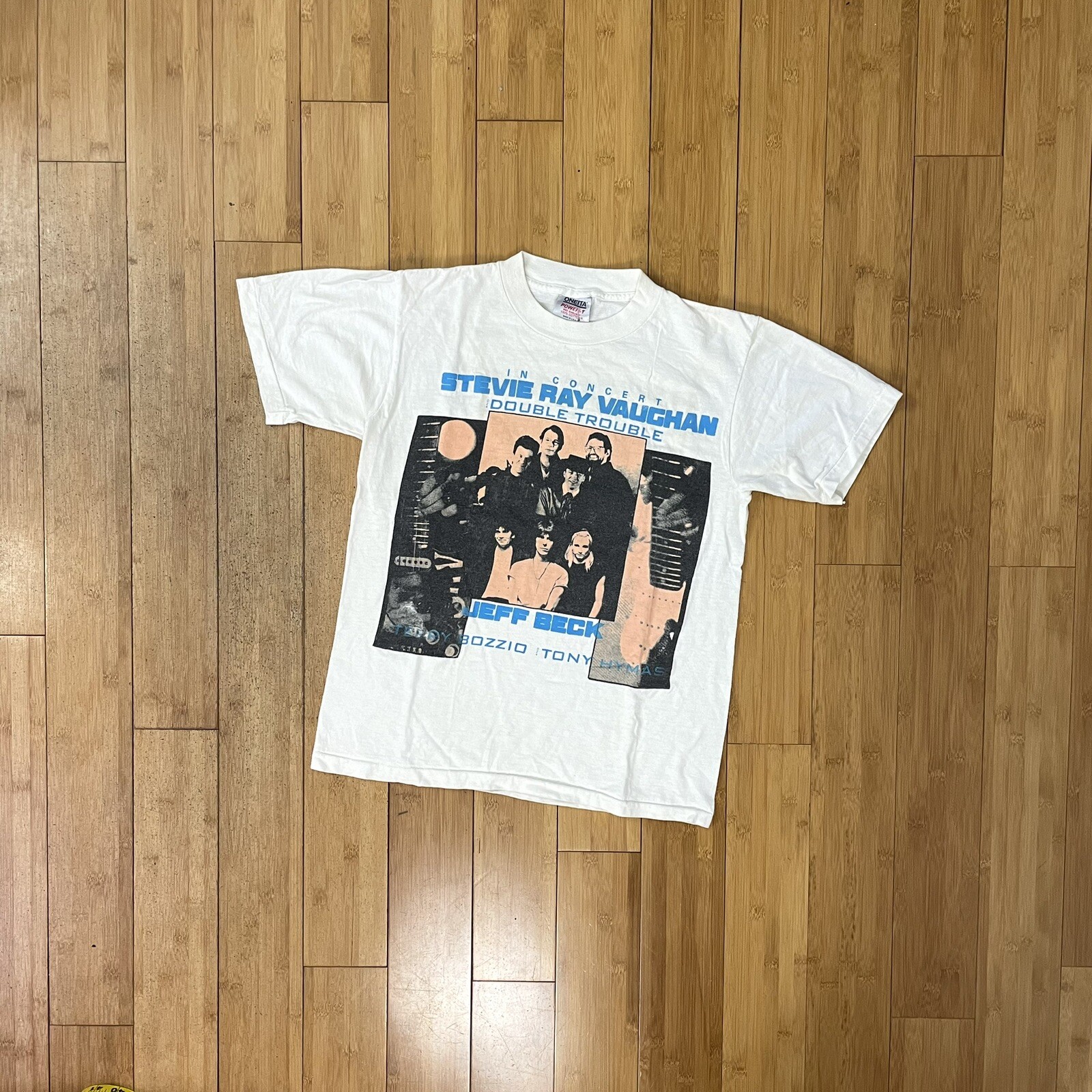 80s Vintage Stevie Ray Vaughan Jeff Beck T-Shirt Fire… - Gem