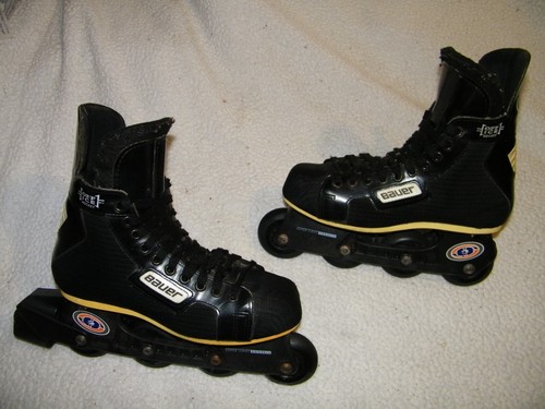 BAUER 2 OFF ICE HOCKEY INLINE SKATES ROLLER BLADES MEN'S SIZE 8D,GREAT ...