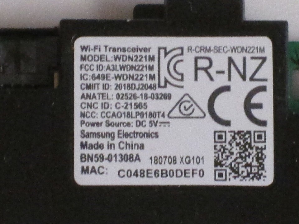 Samsung Wi-Fi Module BN59-01308A | For UN43NU6900, UN50NU6900FXZA ...