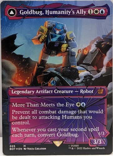 MTG - UB Transformers - Goldbug, Humanity's Ally - Shattered Glass Foil ...