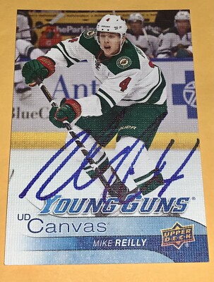 Mike Reilly SIGNED 2016-17 UD Young Guns RC Canvas Card C224 Auto ...