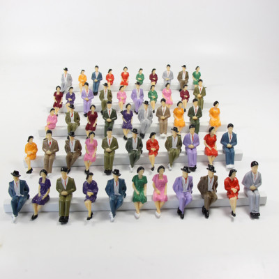 48pcs Model Trains G Gauge 1:32 Painted Sitting Figures Seated People ...