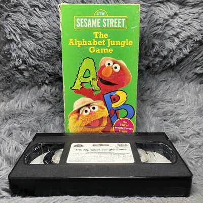 Sesame Street Alphabet Jungle Game VHS Tape 1998 Video Elmo Children ...