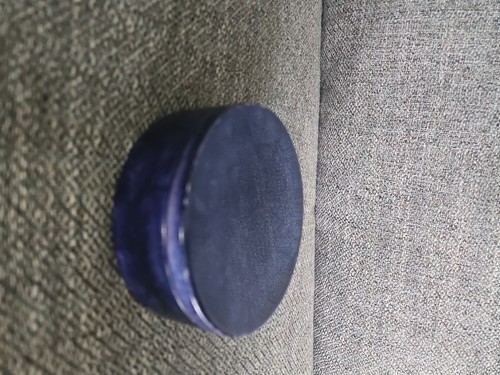 Carved Alabaster Swivel Top Dark Blue Trinket Box Hand Carved | eBay