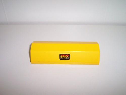 Vintage BRIO Wooden Train Yellow Farm House Building School Roof 5" | eBay