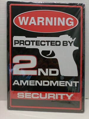 Second Amendment Protected By Second Amendment Security~ Sign, Man Cave ...