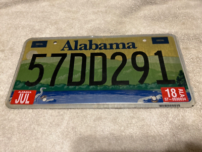 Vintage 2018 Alabama License plate | eBay