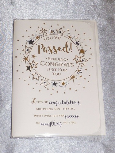 CONGRATULATIONS ON YOUR EXAM RESULTS CARD WELL DONE PASSED STUDY GCSE A ...