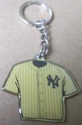 NEW YORK YANKEES Two Sided Jersey metal keyring key chain keychain 1.5 ...
