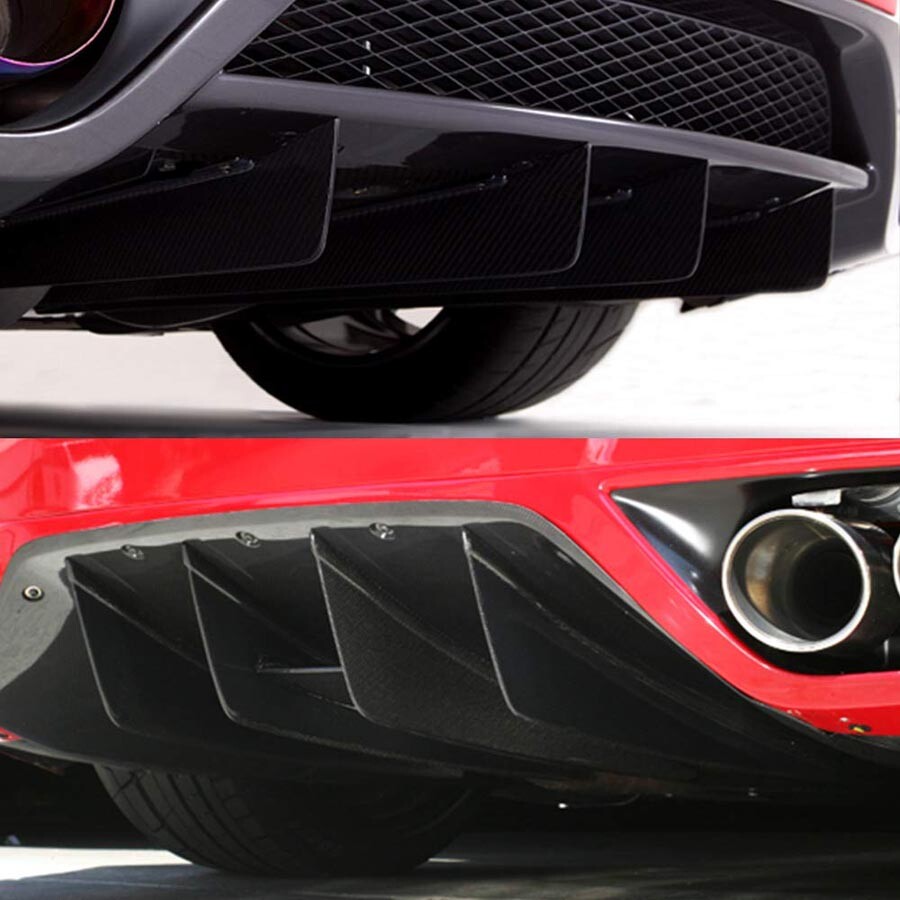 For Nissan 370Z GT-R Rear Diffuser Bumper Shark Fins Spoiler Lip ...