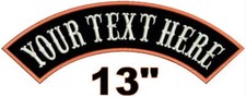 Custom Embroidered 13" MC Rocker Patches Top or Bottom Motorcycle Cut ...