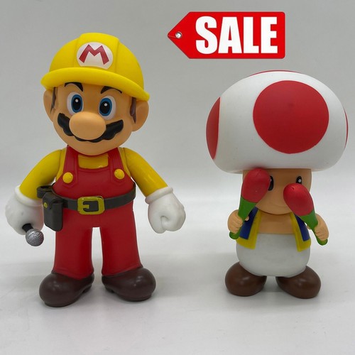 2X Super Mario Bros. Music Mario Maker Tode Plastic Figure Toy Doll 4. ...