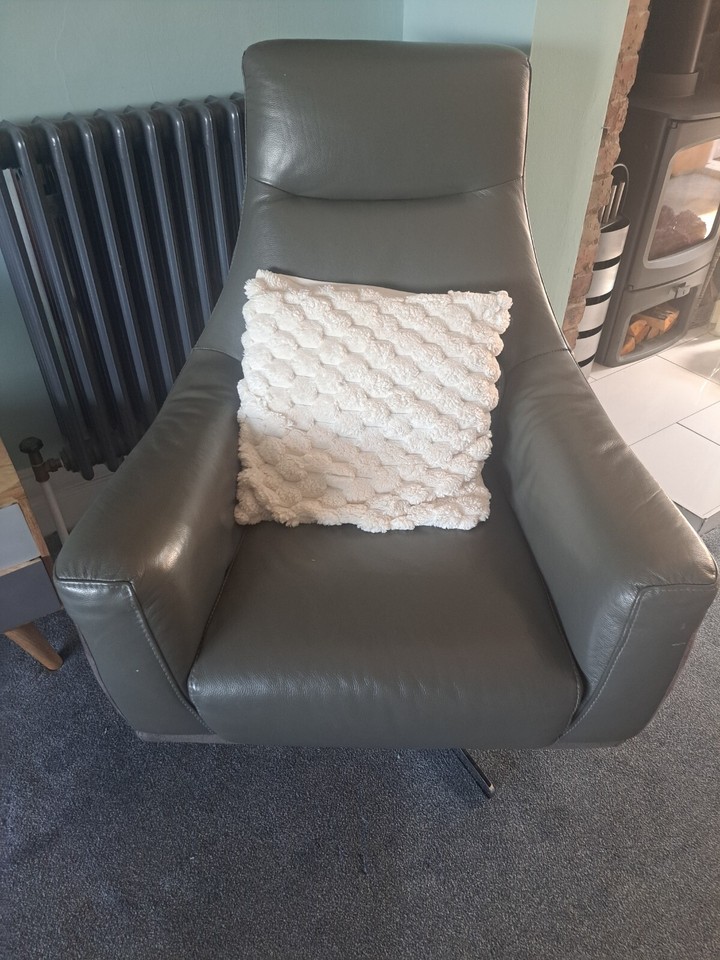 Modern leather and seude sette and chairs, DFS Iconica range ...