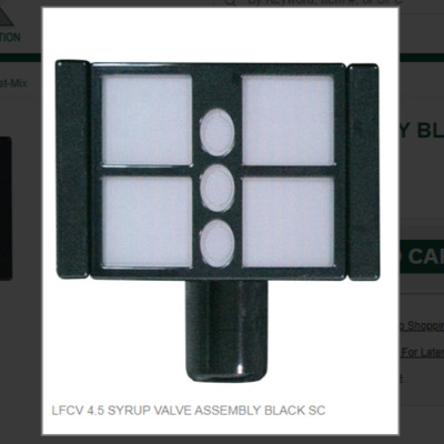 LFCV 4.5 SYRUP VALVE ASSEMBLY BLACK SC # 19-1000 | eBay