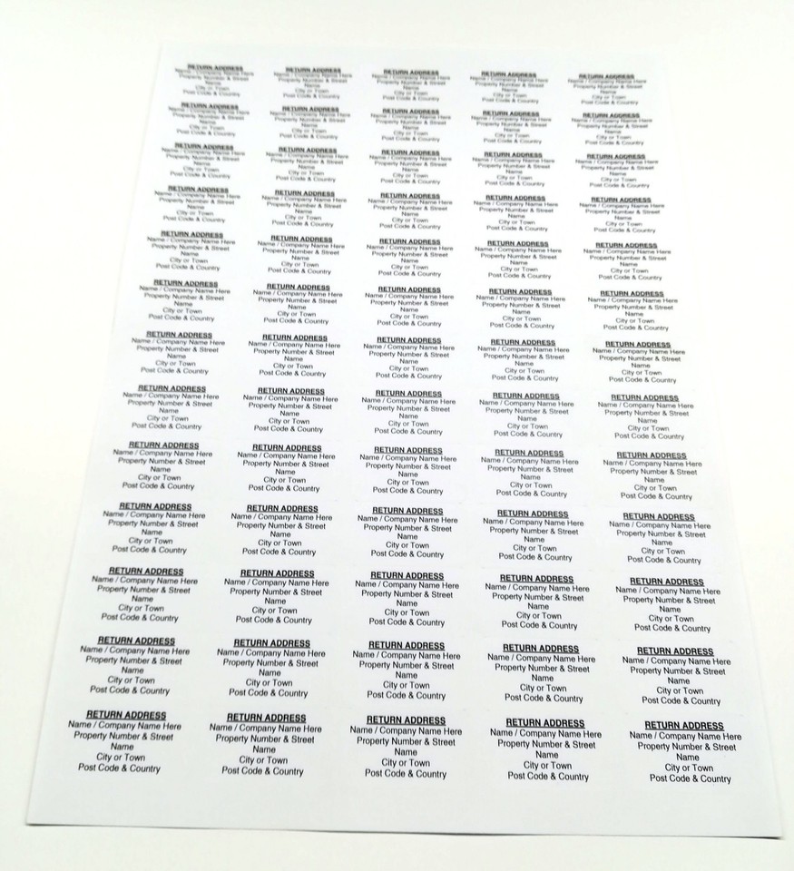 Personalised Address Labels Stickers WHITE GOLD SILVER PINK Self ...