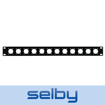 1U 1RU Panel with 12 XLR Mic Connectors for 19 Inch Rack Mount Cabinets ...