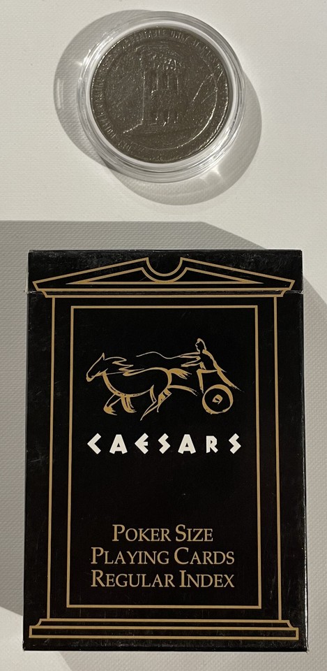 VINTAGE CAESARS PALACE COIN & CAESARS PALACE DECK OF PLAYING CARDS | eBay
