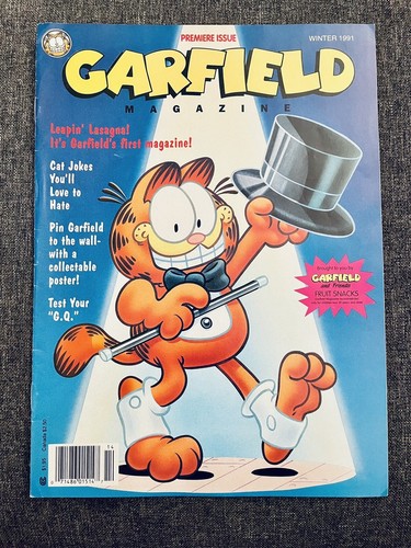Garfield Magazine Premiere Issue Winter 1991 Fruit Snacks And Stand Ups ...