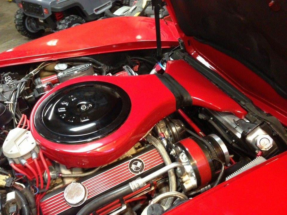 Custom made CAI Cold Air Intake C3 Corvette Black W/chrome lid, options ...