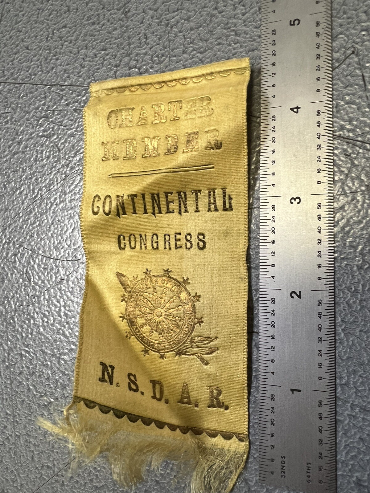 Vintage 1932 Member Ribbon Continental Congress Daughters American ...