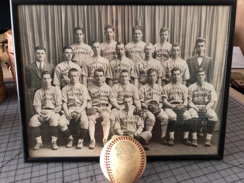 Harvard University Baseball Team Photo Signed Ball Antique 1930s | eBay