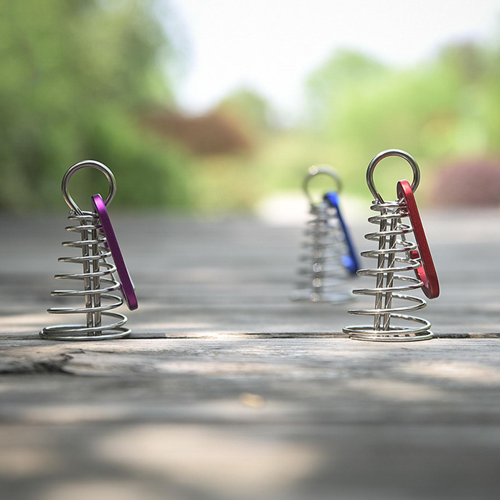 Deck Anchor Peg 4pcs Aluminum Tent Stakes Awning Anchor With Spring ...