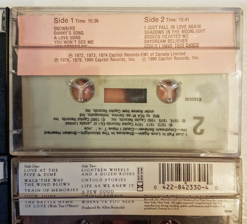 Country Music Cassette Tape LOT Reba Kitty Wells Janie Fricke Anne ...