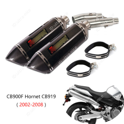 Honda CB900F Hornet CB919 Exhaust System Mid Link Pipe 51mm Muffler ...