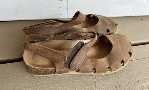 BioNatura Women's Shoes Sz 7.5 Brown Leather Slingback Mary Jane ...