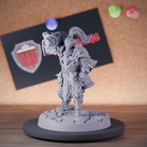 Dark Knight Cannoneer Miniature Armored Fighter Dungeons and Dragons ...