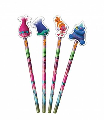 Trolls Pencils (1 piece) - With Eraser Head Toppers - Back to School ...
